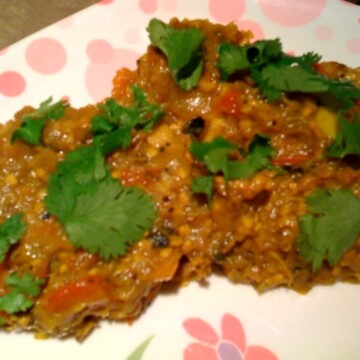 Baingan Bharta (Roasted mashed spiced Eggplant) - Vegan Richa