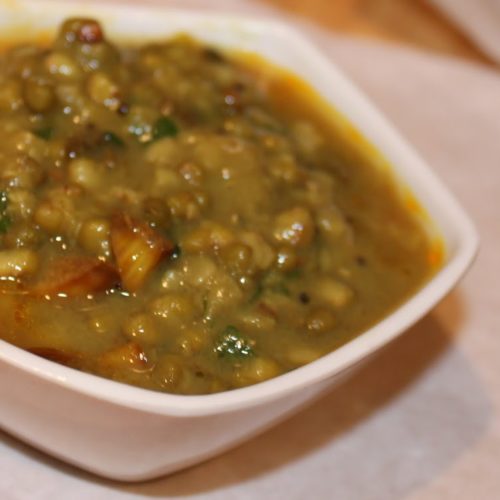Daal Series: Green Mung Daal with burnt garlic Tadka! - Vegan Richa