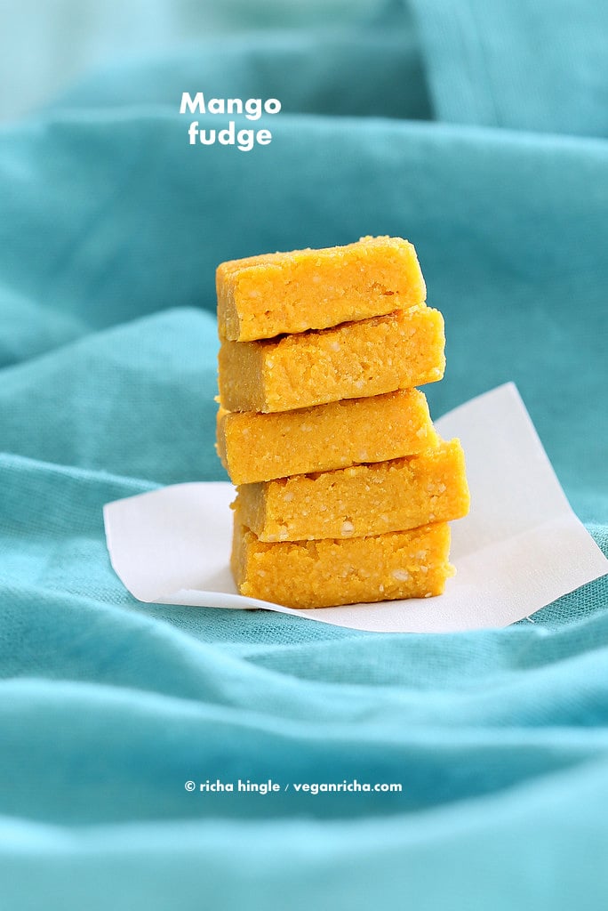 Vegan Mango Burfi. Mango Fudge Bars. Indian Recipe - Vegan Richa