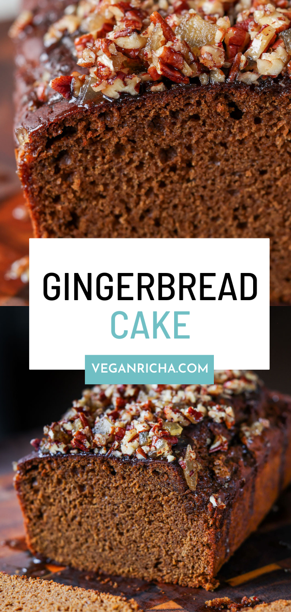 Vegan Gingerbread Cake with Triple Ginger