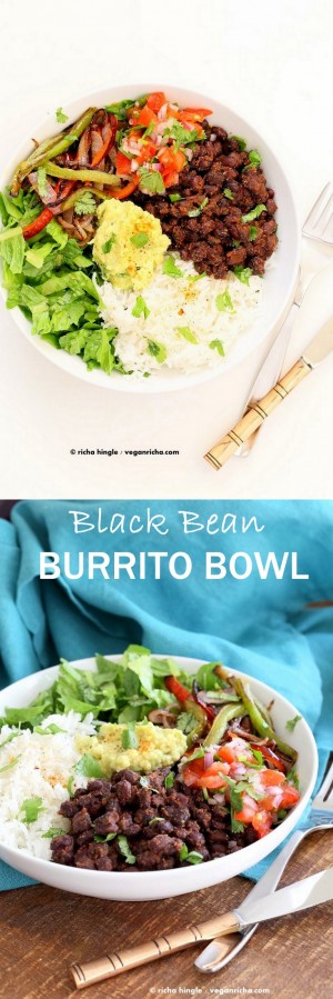 Easy Black Bean Burrito Bowl - Vegan Richa