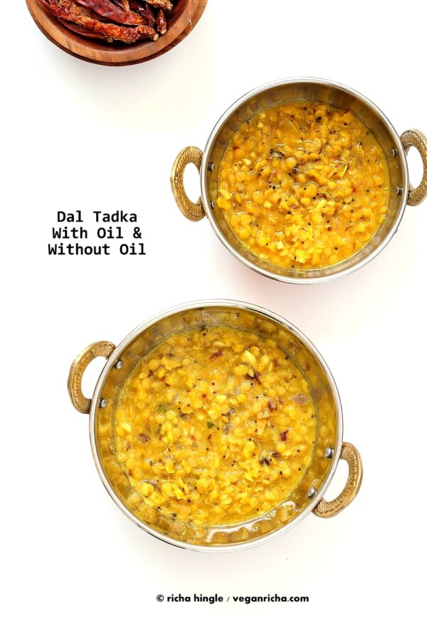 How to Cook Indian Food without Oil & Oil-free Dal Tadka Recipe - Vegan ...