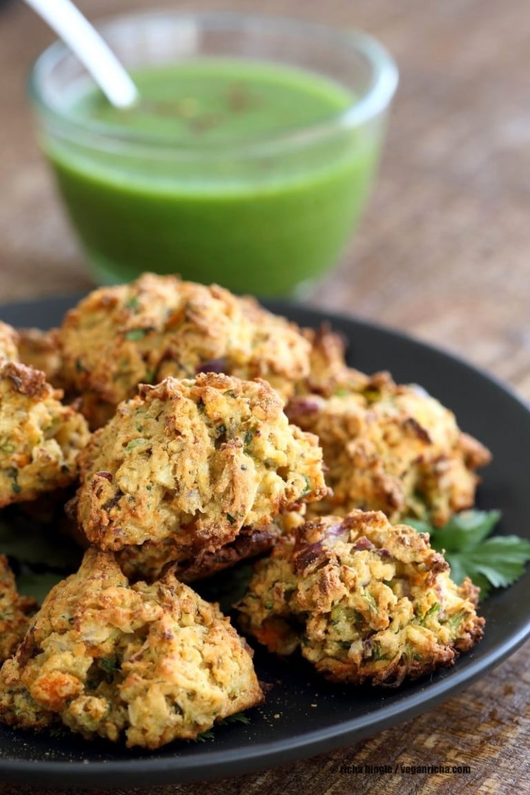Mixed Vegetable Pakora Baked - Baked Bhajji Fritters - 30 Minutes ...