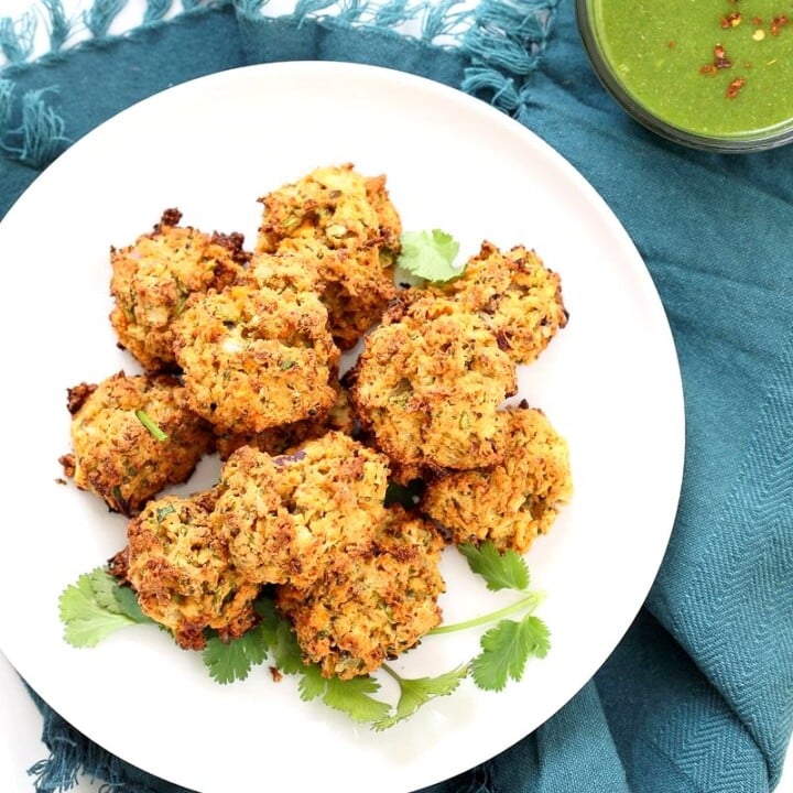 Mixed Vegetable Pakora Baked - Baked Bhajji Fritters - 30 Minutes ...