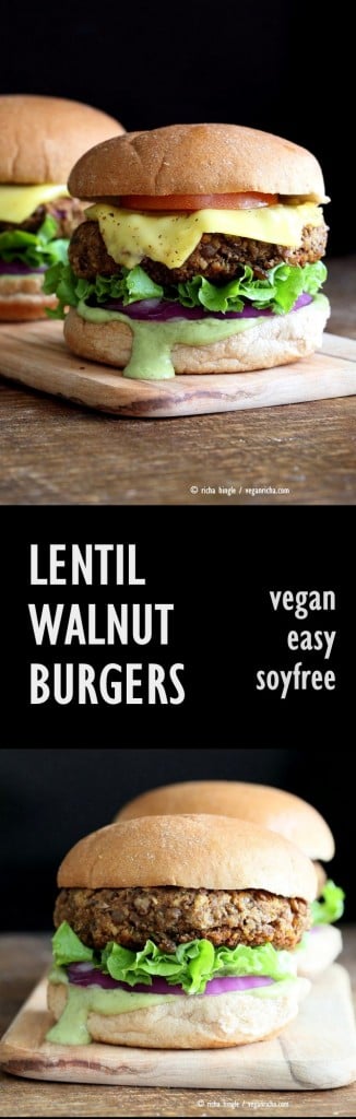 Lentil Walnut Burgers - Vegan Richa