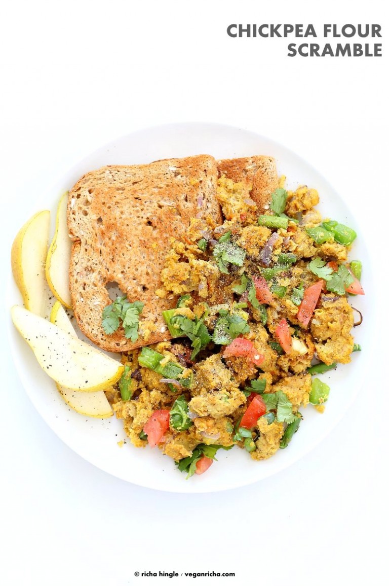 Chickpea Flour Scramble - Vegan Richa