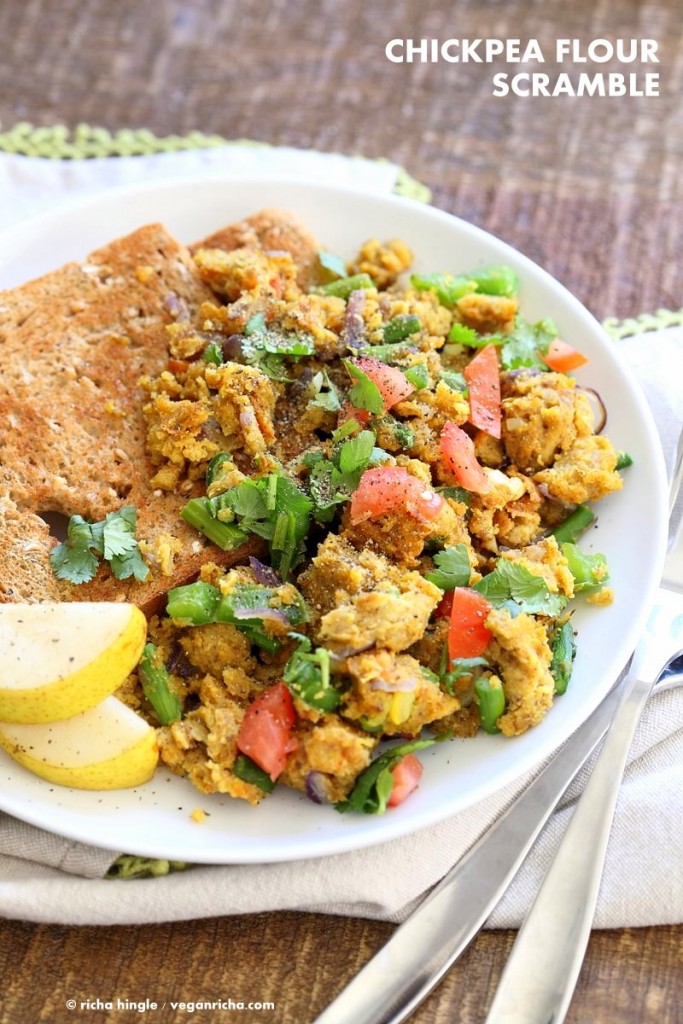 Chickpea Flour Scramble - Vegan Richa