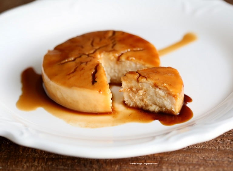 Lemon Flan. Vegan Flan Recipe - Vegan Richa