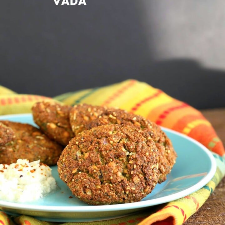 Baked Parippu Vada Recipe - Chana Dal Fritters - Vegan Richa