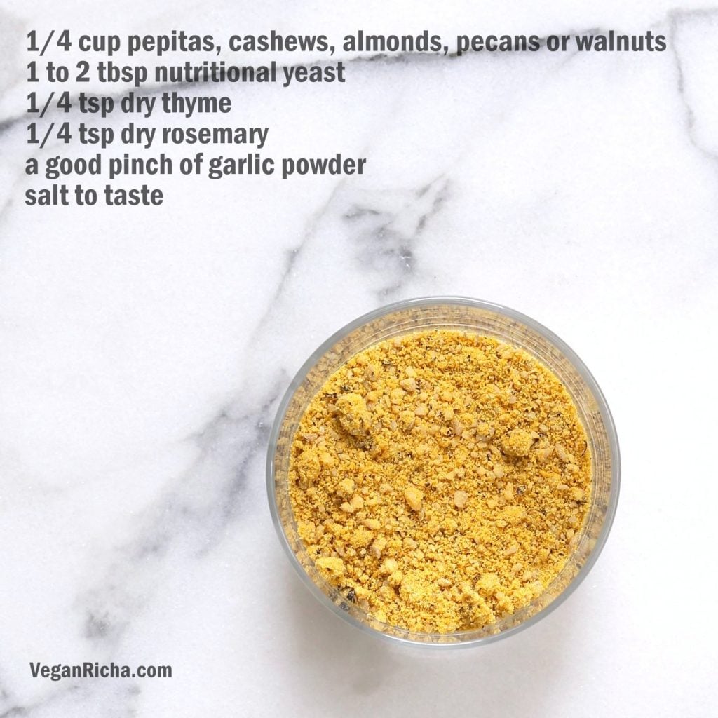 Vegan Parmesan Recipe How To Make Vegan Parmesan Cheese Vegan Richa
