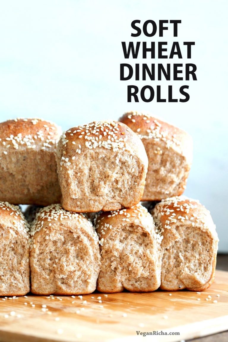 Soft Whole Wheat Dinner Rolls with Tanzhong starter - Vegan Richa