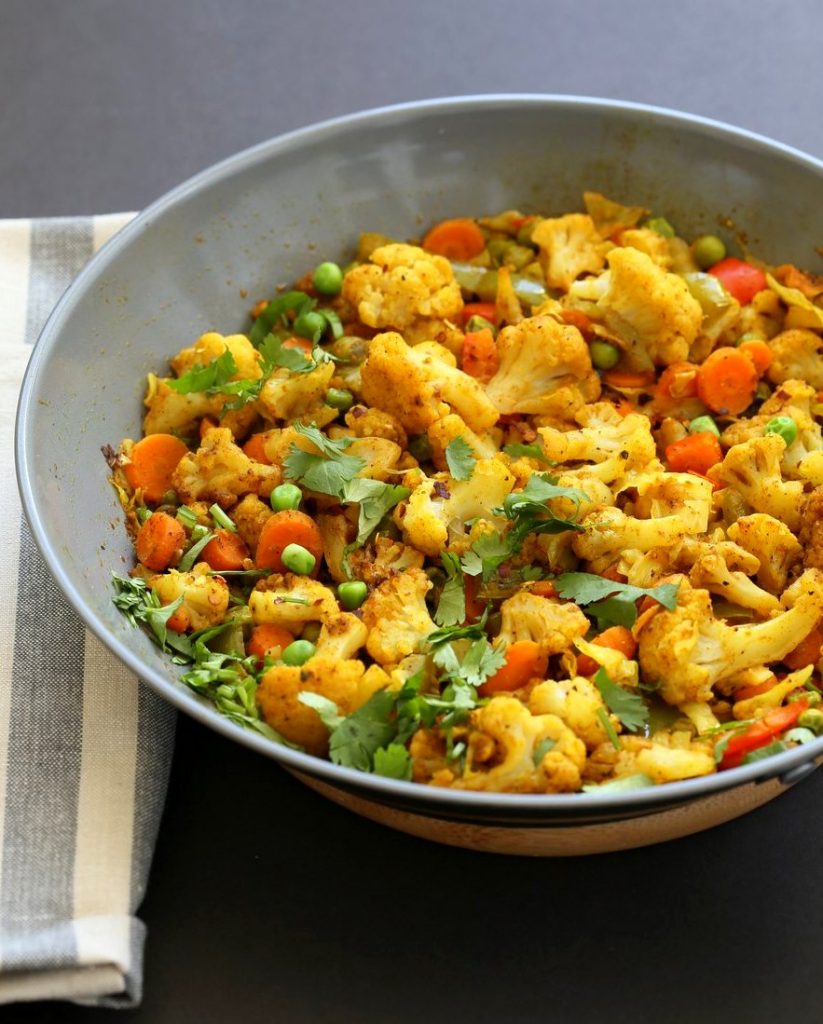 8 Spice Veggie Stir fry - Vegetable Masala Subzi 1 Pot - Vegan Richa