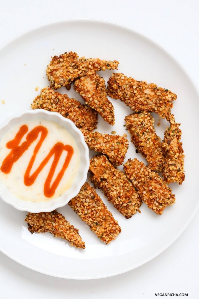 Spicy Hemp Crusted Jackfruit Nuggets - Vegan Richa