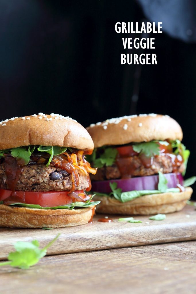 Grillable Veggie Burger - Black Bean Sunflower Seed Burger - Vegan Richa