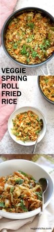 Veggie Spring Rolls Fried Rice - 1 Pot 30 Mins - Vegan Richa