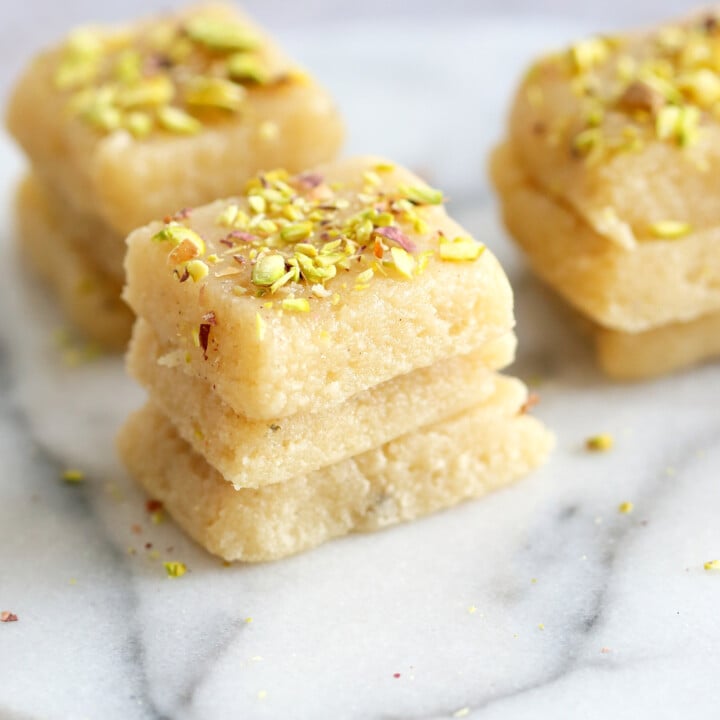 Vegan Malai Burfi (Milk Cake)- Indian Fudge Bars - Vegan Richa
