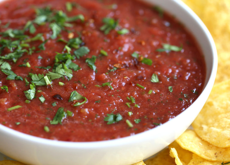 Easy Homemade Salsa - 5 Min Blender Salsa - Vegan Richa