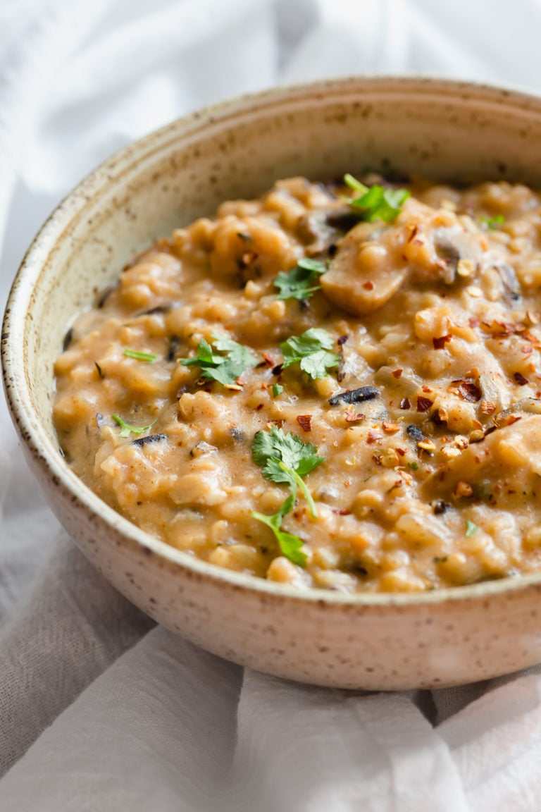 Instant Pot Wild Rice Mushroom Soup Vegan - Vegan Richa