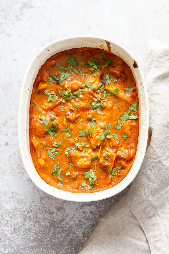 Vegan Cauliflower Pea Curry - Gobi Matar - Vegan Richa