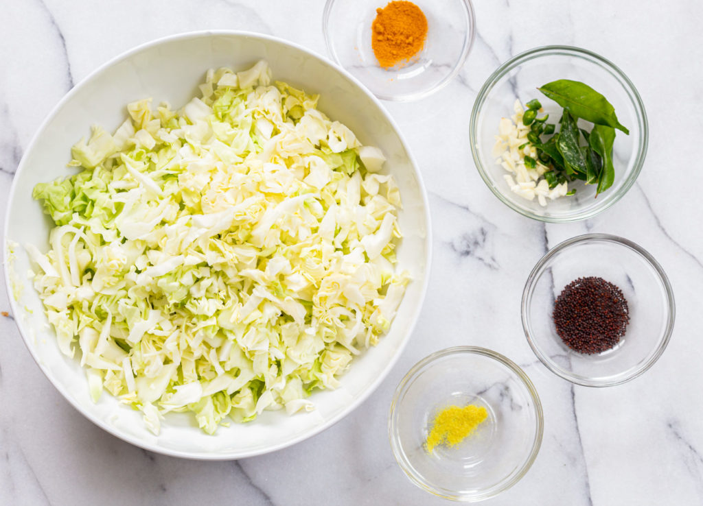 Instant Pot Indian Cabbage and Peas (Patta Gobi Subzi) - Vegan Richa
