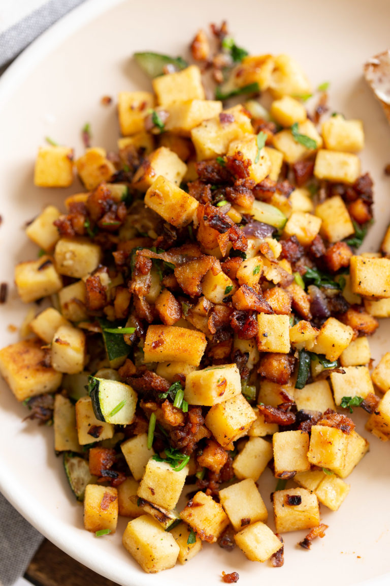 Chickpea Tofu Breakfast Scramble with Smoky Bits - Vegan Richa