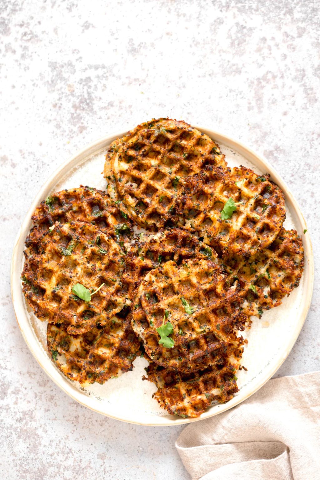 Potato Quinoa Waffles ( Aloo Tikki Waffles) - Vegan Richa