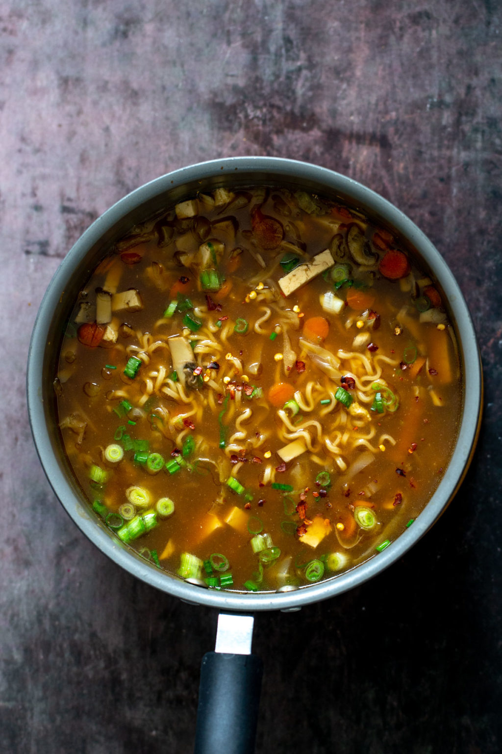 Vegan Hot and Sour Soup with Ramen - Vegan Richa