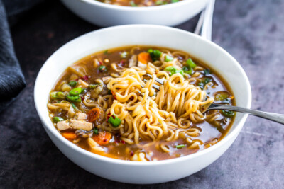 Vegan Hot and Sour Soup with Ramen - Vegan Richa