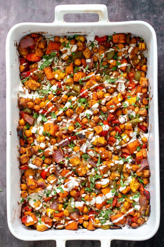 Vegan Sheet Pan Cheeseburger Veggie Dinner - Vegan Richa