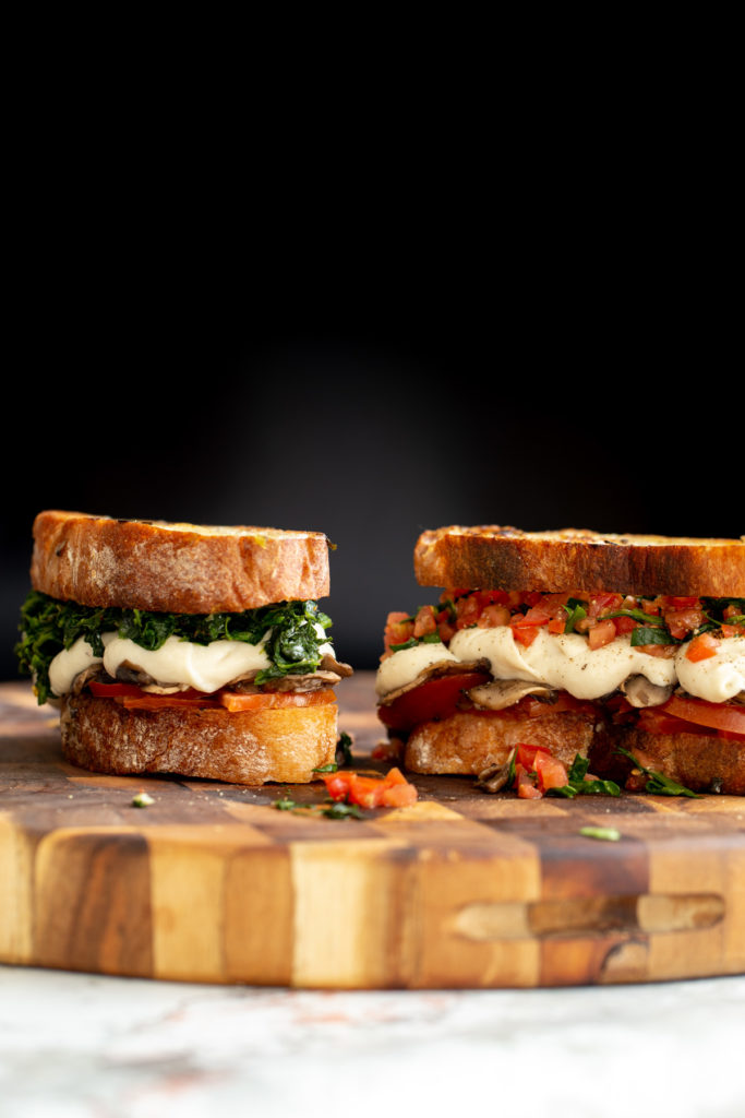 Vegan Cheese Melts Recipe with Spinach & Mushrooms