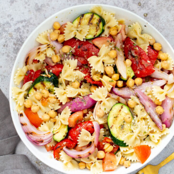 Easy Summer Pasta Salad with Grilled Vegetables - Vegan Richa