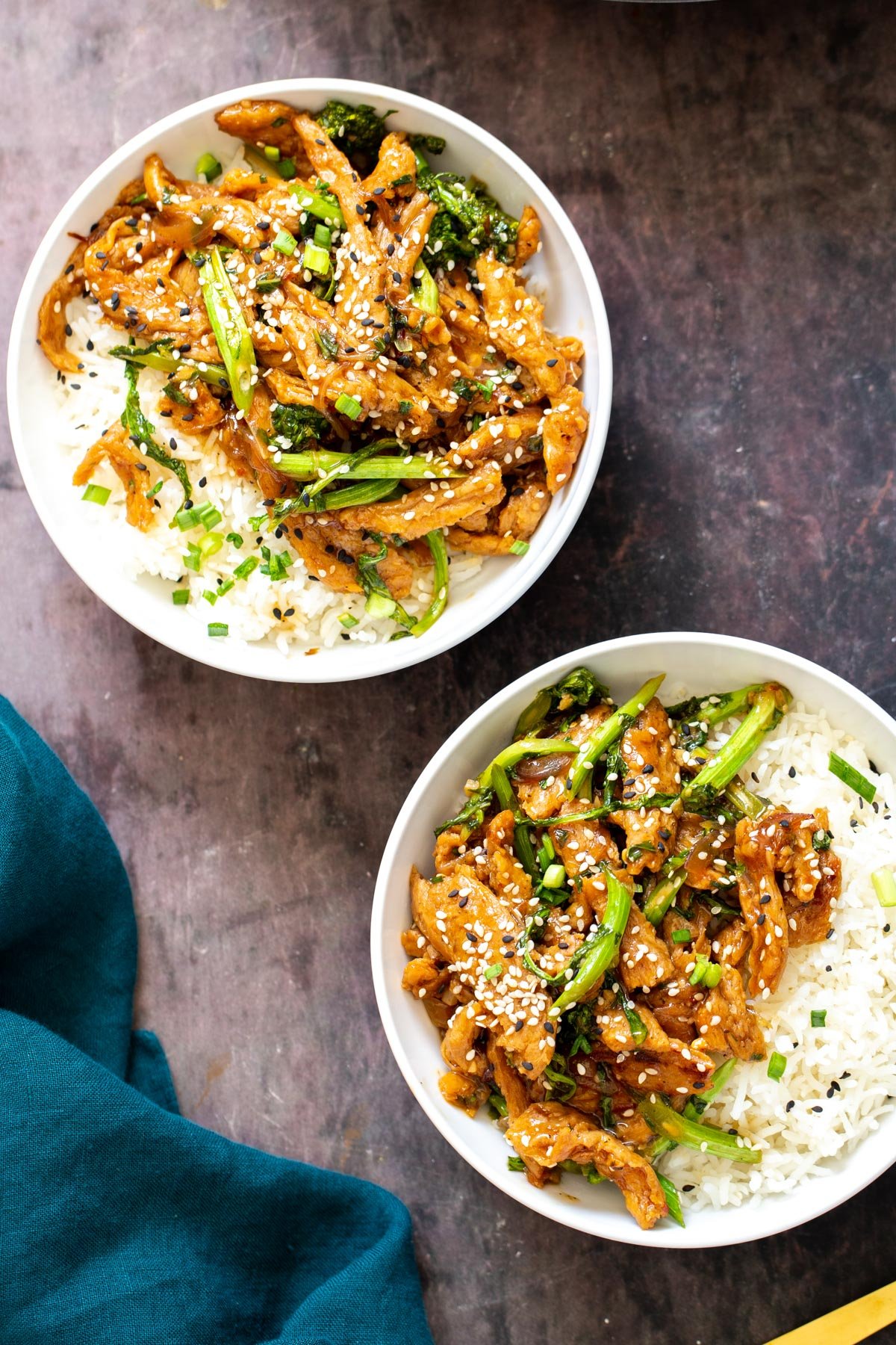 Sesame Shallot Soy Curl Stir Fry - Vegan Richa