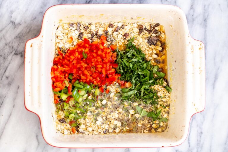 Savory Pizza Oatmeal Bake - Vegan Richa