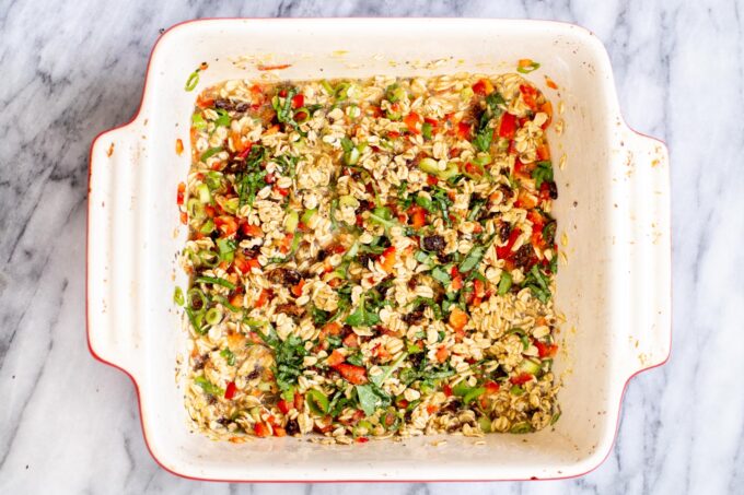 Savory Pizza Oatmeal Bake - Vegan Richa