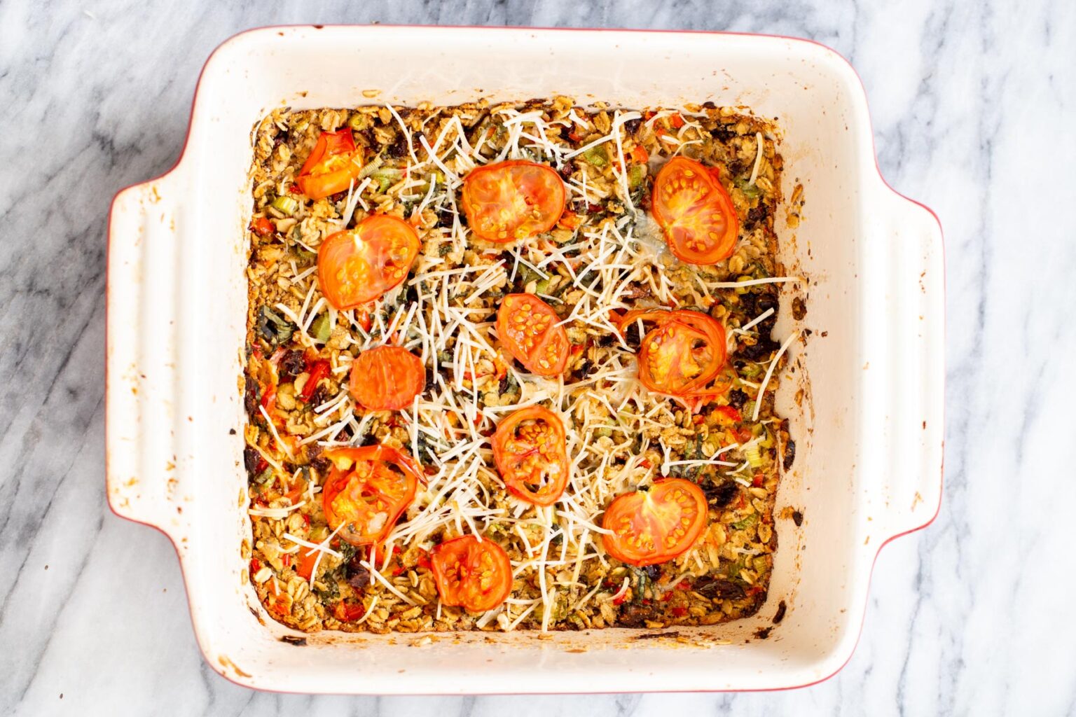Savory Pizza Oatmeal Bake - Vegan Richa