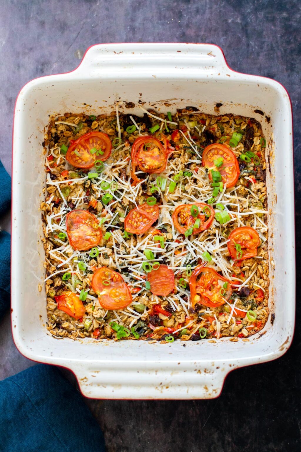 Savory Pizza Oatmeal Bake - Vegan Richa