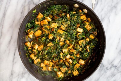 Spiced Spinach Tofu Stir fry 1 Pot 15 Minutes - Vegan Richa