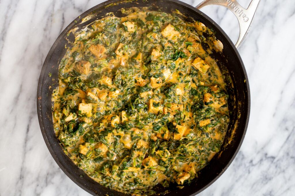 Spiced Spinach Tofu Stir fry 1 Pot 15 Minutes - Vegan Richa