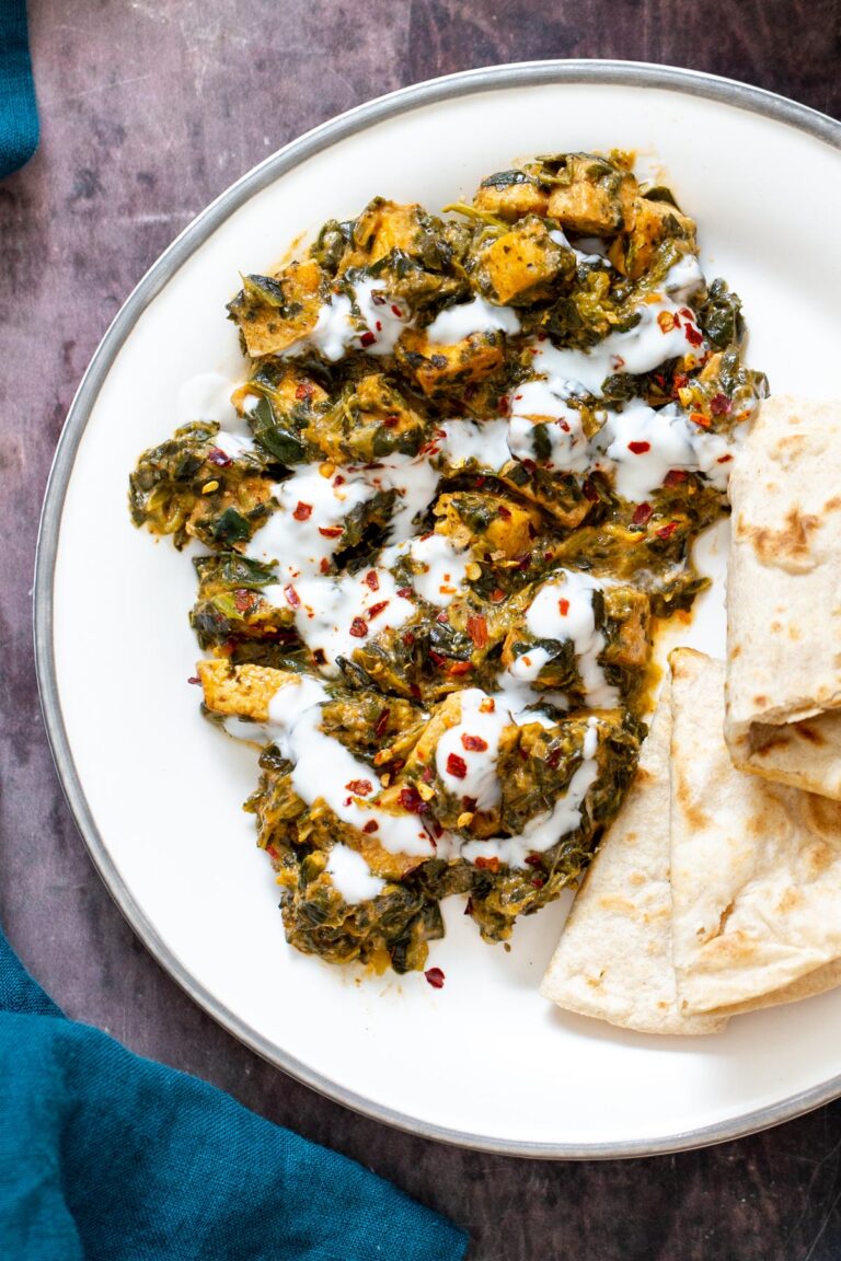 Spiced Spinach Tofu Stir fry 1 Pot 15 Minutes - Vegan Richa