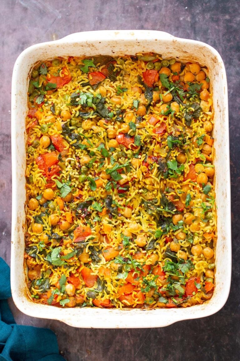 Vegan Baked Chana Pulao