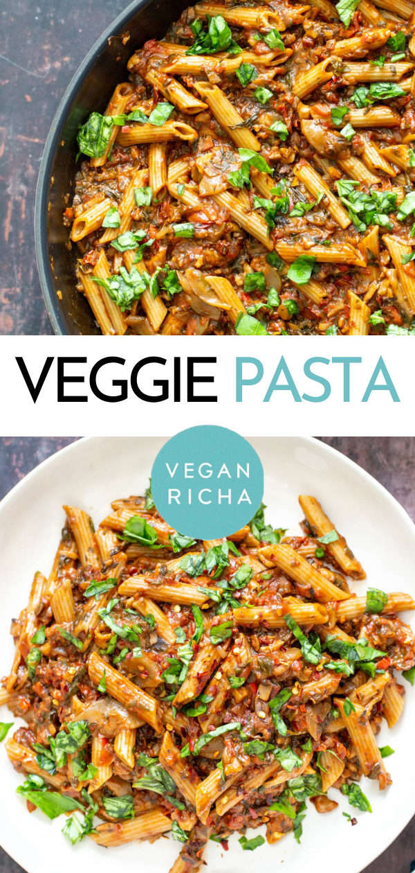 Veggie Pasta with Sun-dried Tomatoes & Walnuts