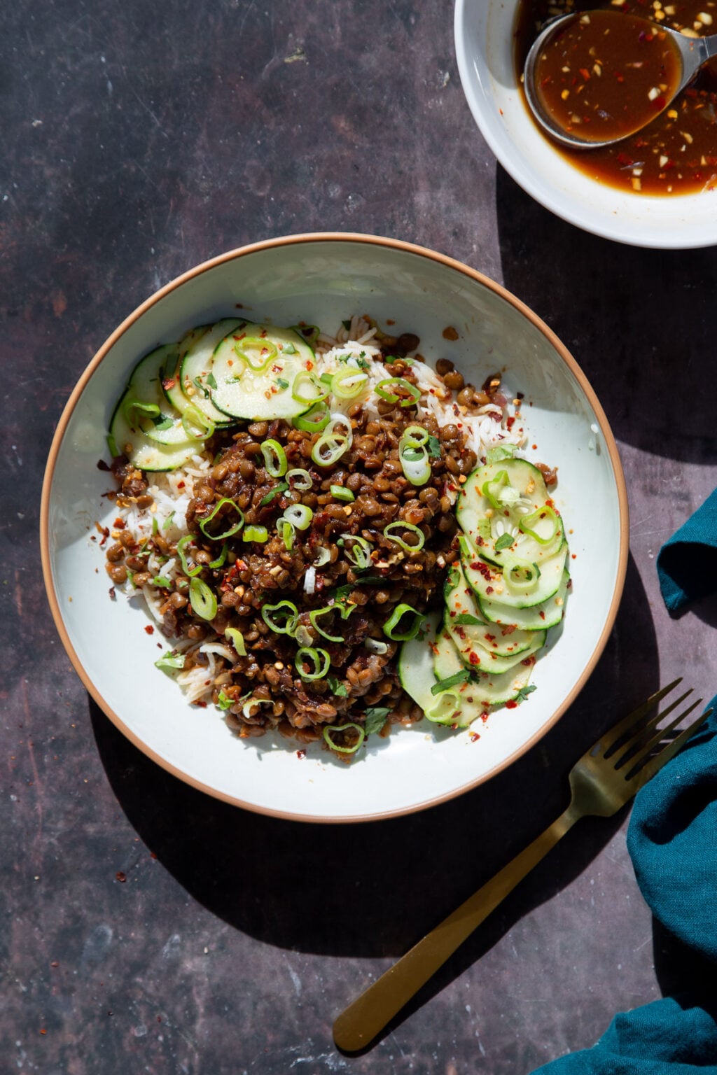 Vietnamese Inspired Caramelized Pork Bowls with Lentils - Vegan Richa