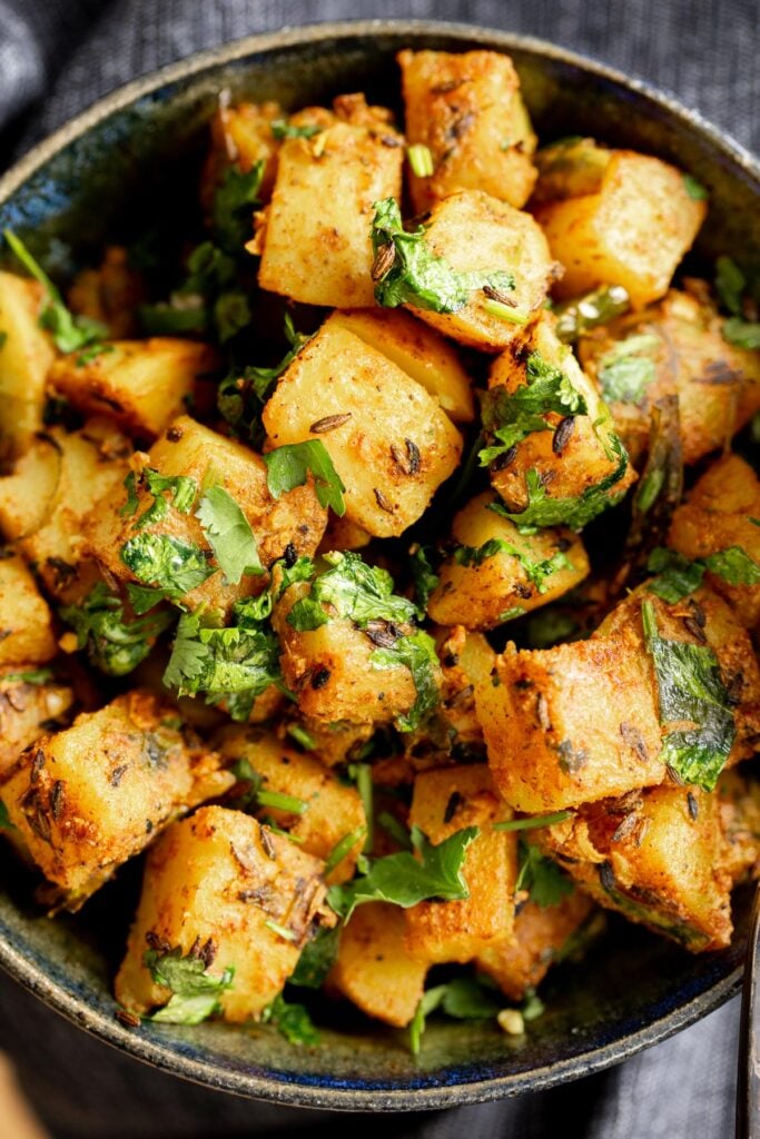 Jeera Aloo - Cumin Spiced Potatoes - Vegan Richa