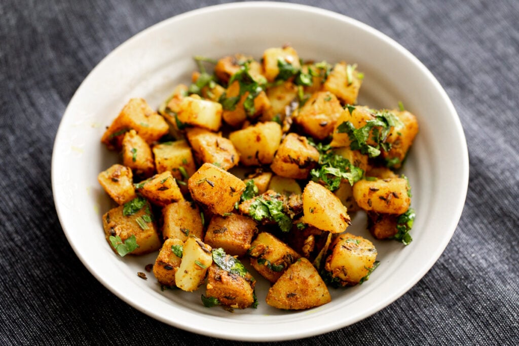 Jeera Aloo - Cumin Spiced Potatoes - Vegan Richa