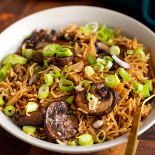 Baked Vegan Mushroom Rice