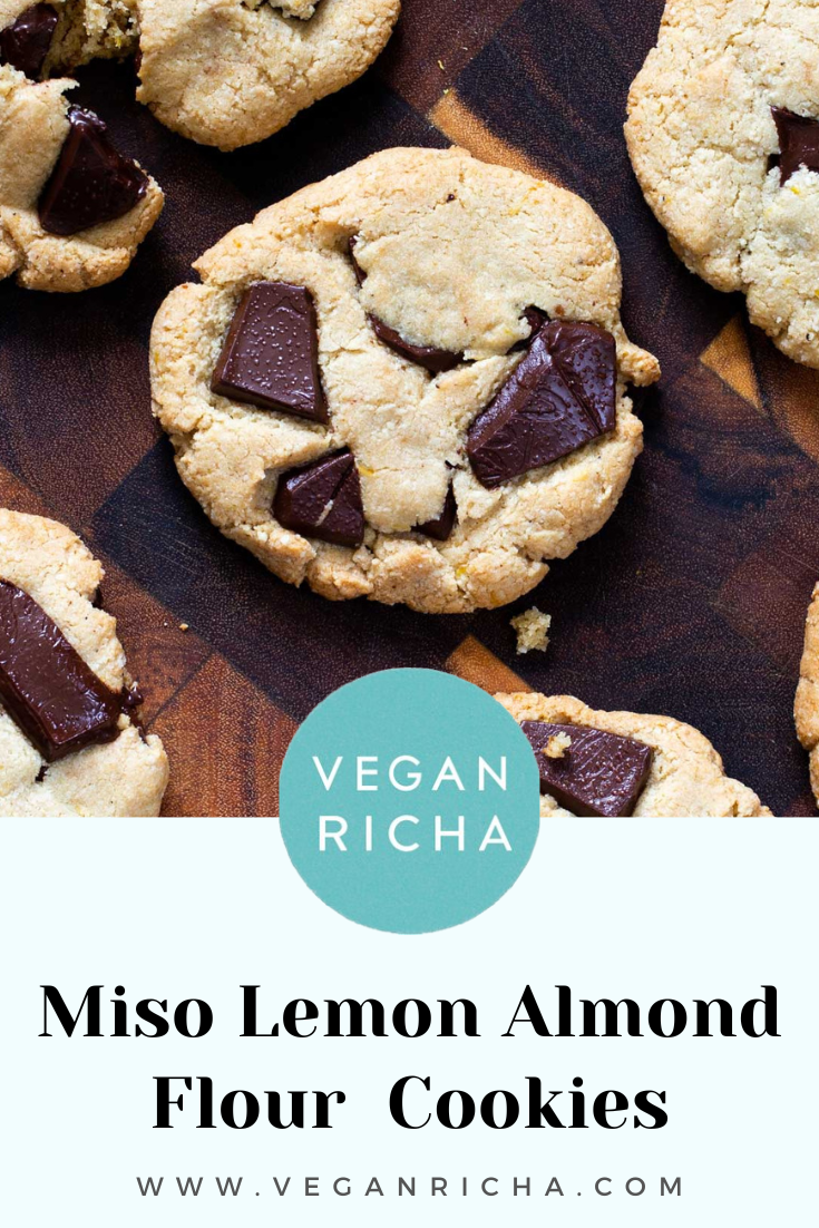 Miso Lemon Pepper Chocolate Chunk Cookies - Vegan Richa