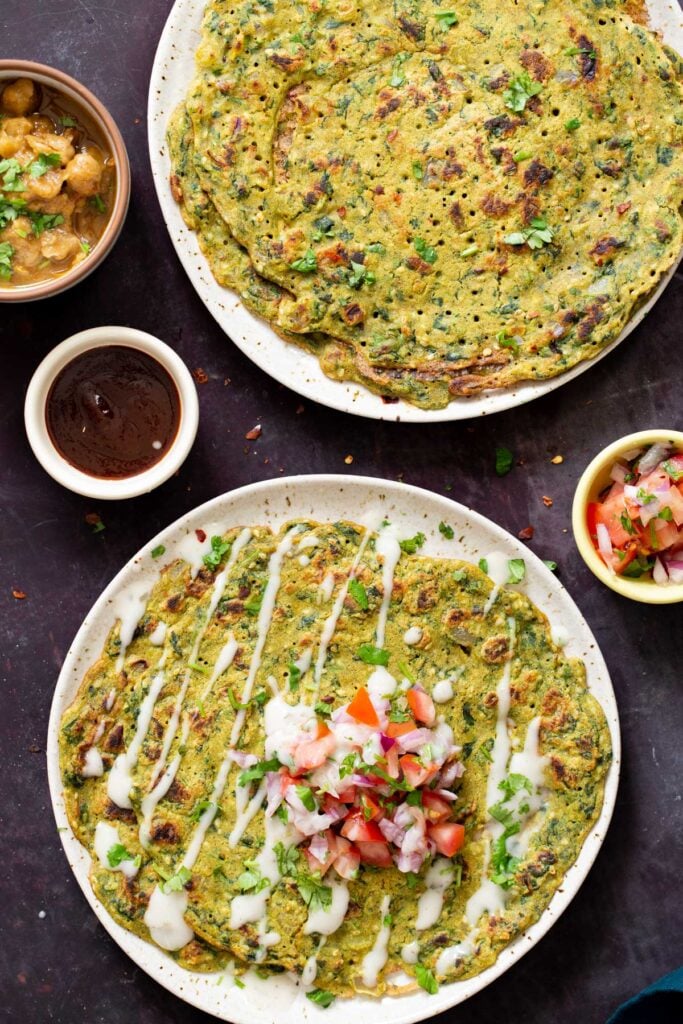 Moong Chilla - Lentil flour pancakes - Vegan Richa