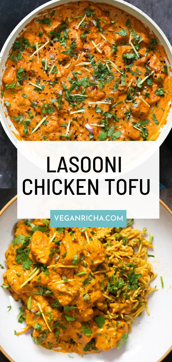 Vegan Lasooni Hen curry - No tomato - comidasrusticas.com