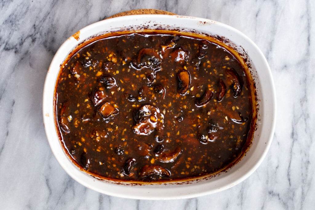 Baked Sticky Sesame Mushrooms - Vegan Richa