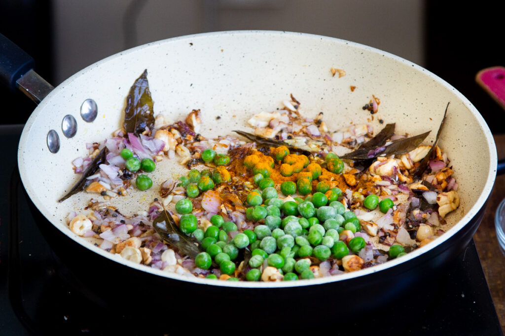 Kanda Poha (Spiced Veggie Rice flakes Oat Breakfast) - Vegan Richa